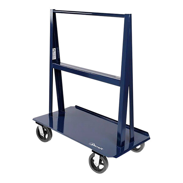 Jescraft 24 1/2" x 48" Steel A-Frame Cart with 8" Mold-On Rubber Rigid ...