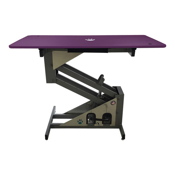 Groomer's Best GB48HYT-PU 24" x 48" Hydraulic Purple Grooming Table