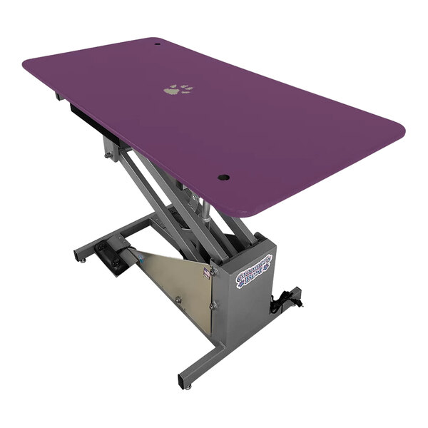 Groomer's Best GB48ELT-PU 24" x 48" Electric Purple Grooming Table