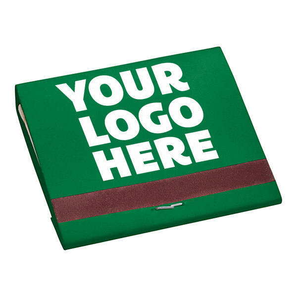 D.D. Bean & Sons Co 30-Strike Customizable Green / White Matchbook ...