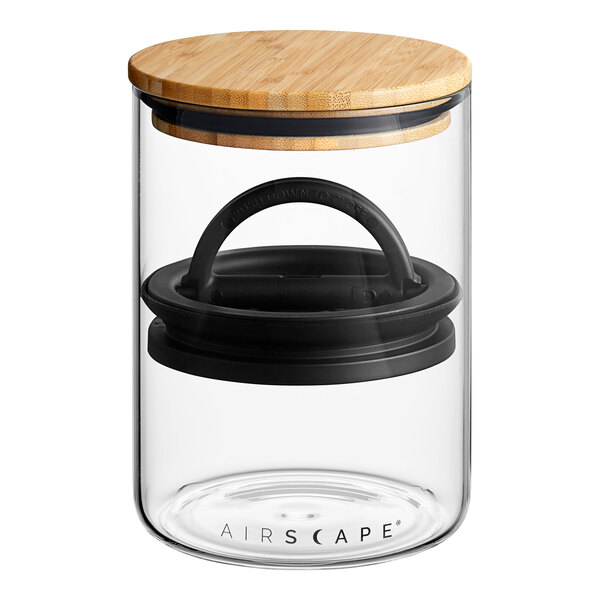 Planetary Design Airscape 17 oz. Glass / Bamboo Round Airtight Food ...