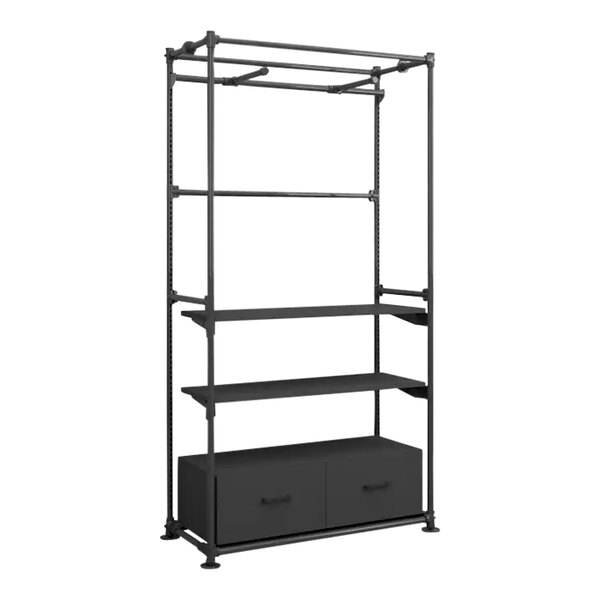 Econoco Pipeline 48" x 20" x 95 3/8" Anthracite Gray Metal Freestanding ...