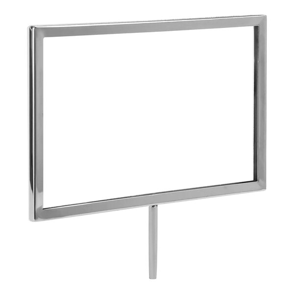 Econoco 11" x 7" Chrome Metal Sign Holder with Mitered Corners and ...