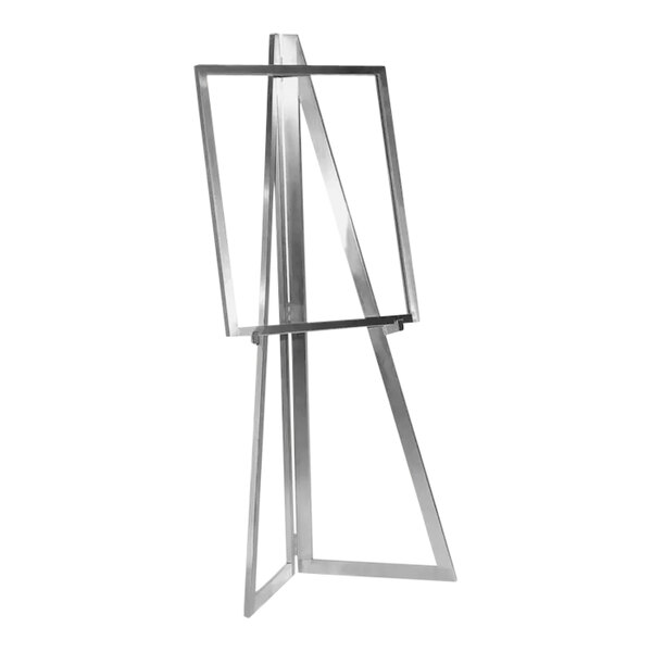 Econoco Bauhaus 22" x 28" Satin Chrome Metal Standing Folding Easel ...