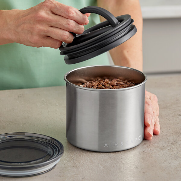 Planetary Design Airscape 10 oz. Brushed Stainless Steel Round Airtight ...