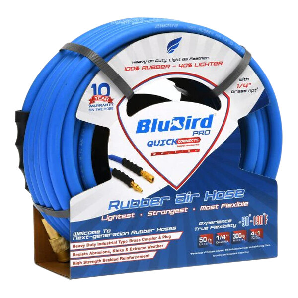BluBird Next-Gen 1/4" x 50' Rubber Air Hose BB1450