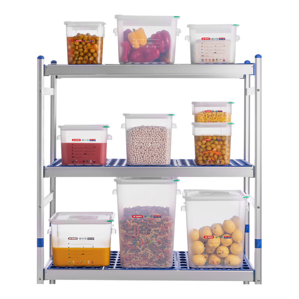 Araven 19 Qt. Translucent Square Polypropylene Food Storage Container ...