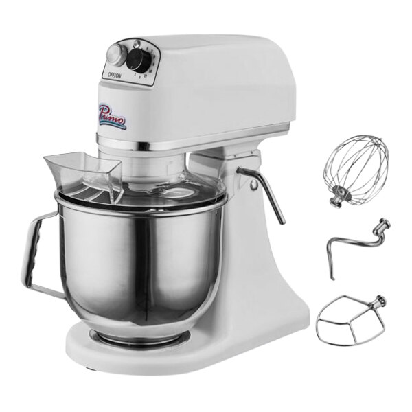 Primo PM-7 7 Qt. Countertop Mixer with Guard & Standard Accessories ...