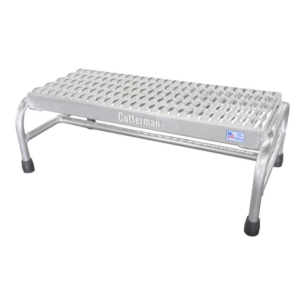 Cotterman 30" x 10" x 10" 1-Step Aluminum Step Stand with UnaGrip ...
