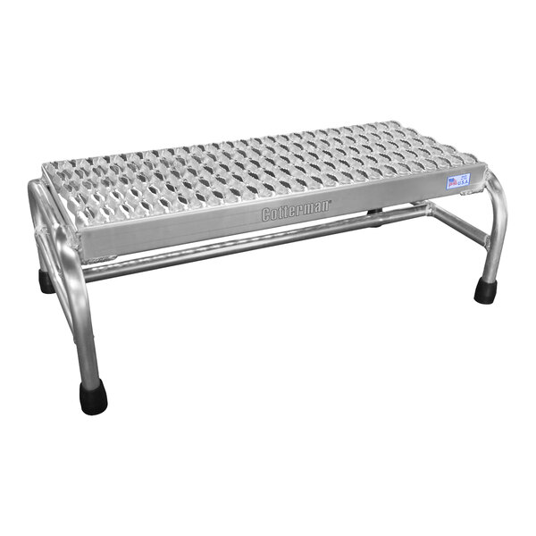 Cotterman 30" x 10" x 10" 1-Step Aluminum Step Stand with UnaGrip ...