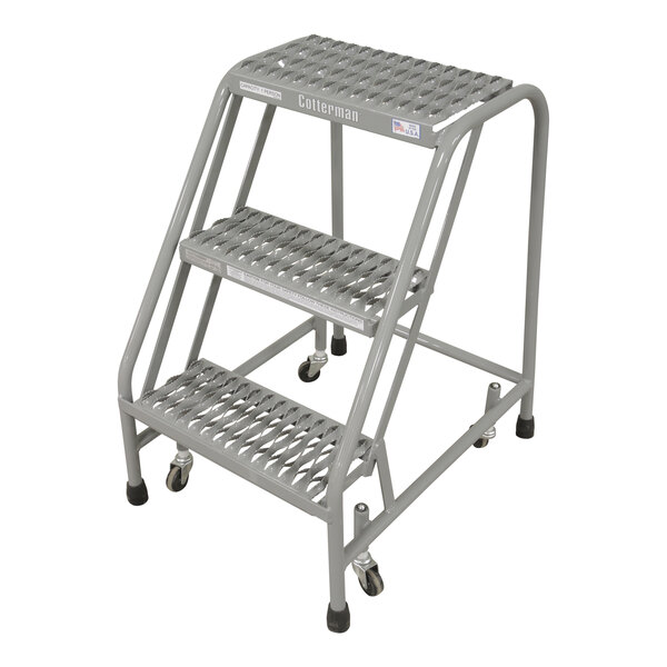 Cotterman Series 1000 16" x 10" x 30" 3-Step Gray Powder-Coated Steel ...