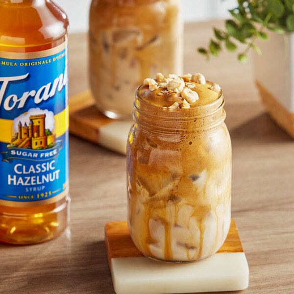 Torani Sugar-Free Classic Hazelnut Flavoring Syrup 750 mL Plastic Bottle