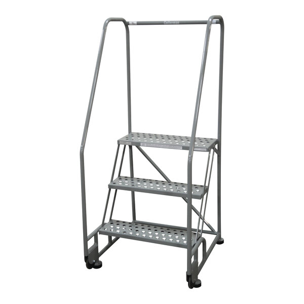 Cotterman TiltNRoll 24" x 10" x 30" 3-Step Gray Powder-Coated Steel ...