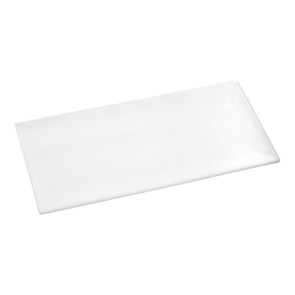 Table Mate 54" x 108" White Plastic Table Cover - 24/Case