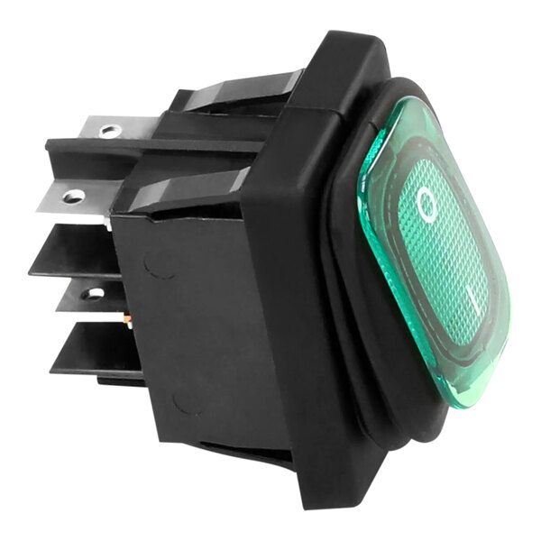 Hatco 02.19.239.00 DPST Green Rocker Switch for HW and CHW Series - 125V