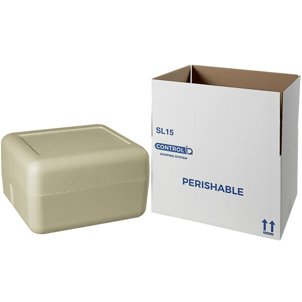 Insulated Shipping Box with Biodegradable Cooler 12 1/4" x 10 7/8" x 6 ...