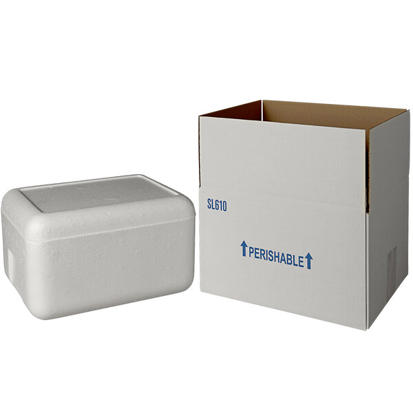 Insulated Shipping Box with Foam Cooler 11 3/8" x 8 3/4" x 6" - 1 1/2 ...