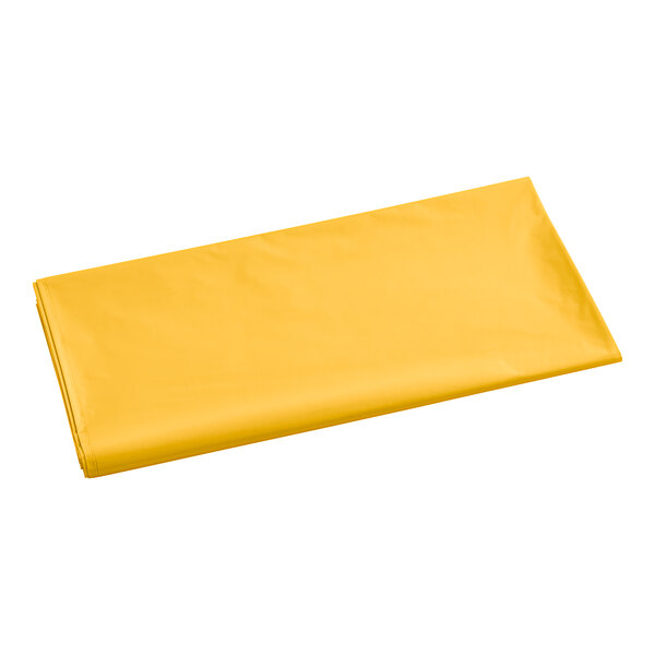 Table Mate 54" x 108" Harvest Yellow Plastic Table Cover - 24/Case
