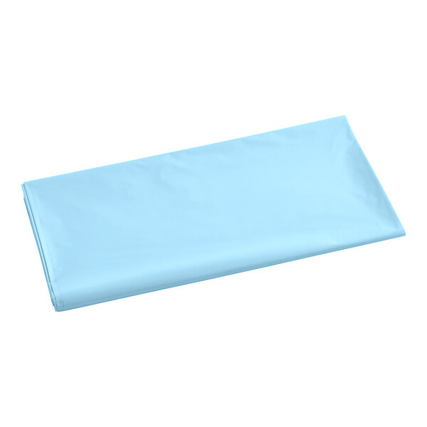 Table Mate 54" x 108" Light Blue Plastic Table Cover - 24/Case