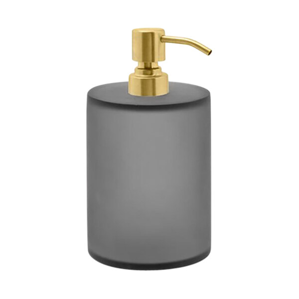 room360 Nassau 28 oz. Smoke Soap Dispenser with Matte Brass Pump Top ...