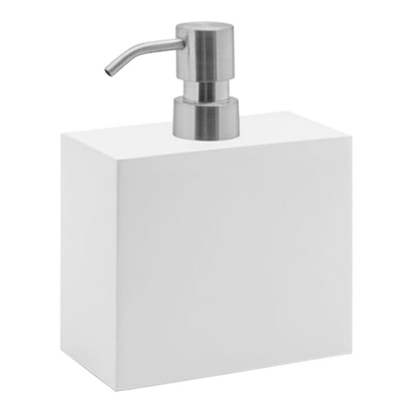 room360 New York 28 oz. Snow Soap Dispenser with Mirrored Stainless ...