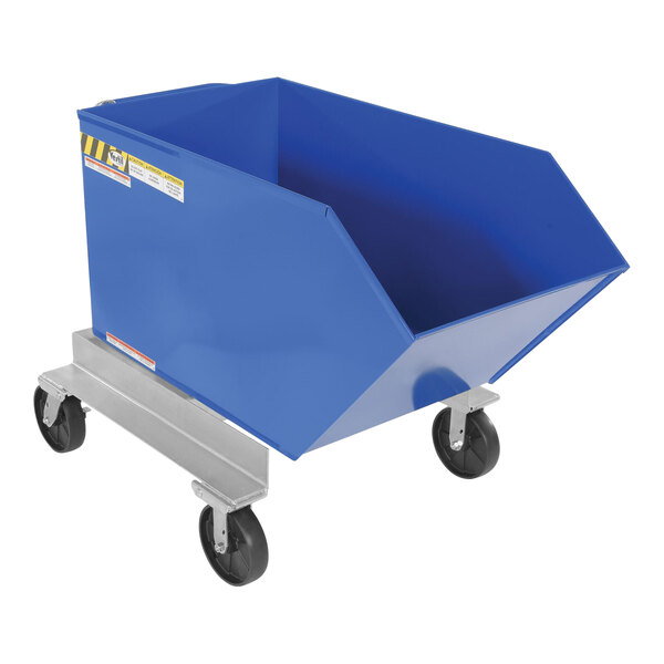 Vestil 0.75 Cubic Yard Mobile Tilting Steel Hopper with 8" Casters P ...