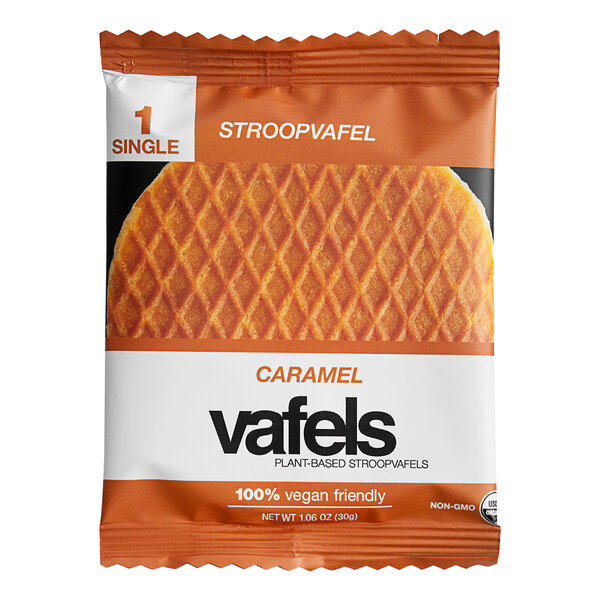 Vafels Individually Wrapped Vegan Caramel Stroopwafel 12-Count 1.06 oz ...