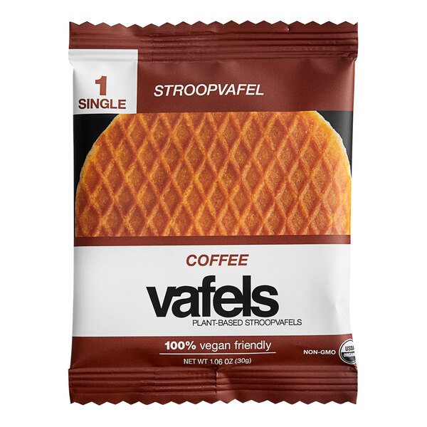 Vafels Individually Wrapped Vegan Coffee Stroopwafel 12-Count 1.06 oz ...