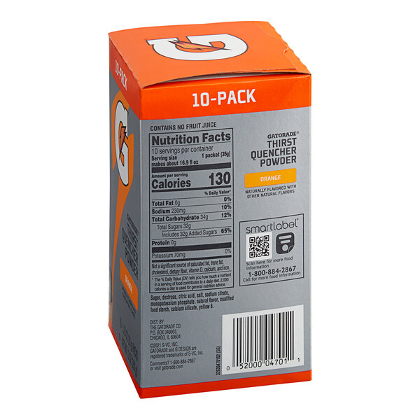 Gatorade Thirst Quencher Orange Sports Drink Powder Single Serve Stick ...