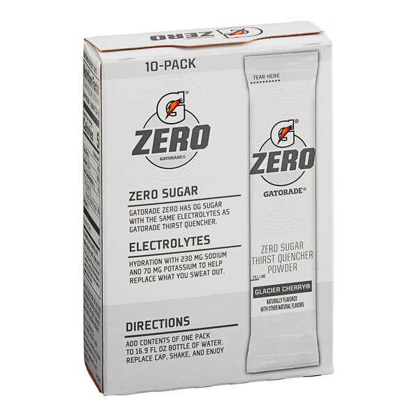 Gatorade Thirst Quencher Zero Sugar Glacier Cherry Sports Drink Powder ...
