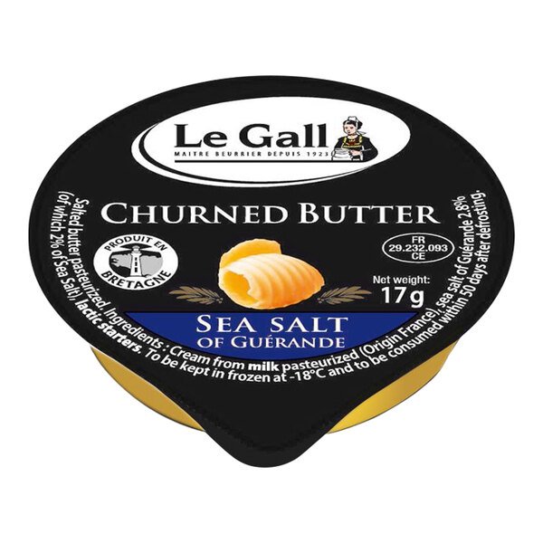 Le Gall Refrigerated Salted Churned Butter Portion Cup 17 Grams - 48/Case