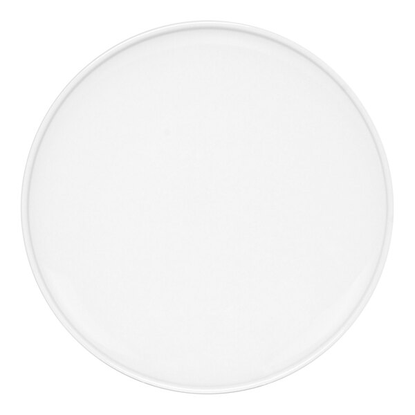 Front of the House Bevel 11" White Round Porcelain Plate - 4/Case