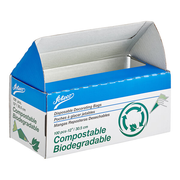 Ateco 12" Biodegradable Disposable Pastry Bag 4512 - 100/Roll
