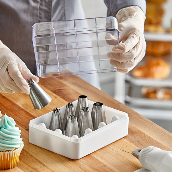 Ateco 12 Large Compartment Pastry Tip Storage Box 8788
