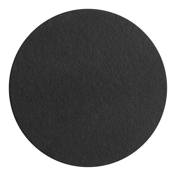 Hoffmaster 4" Round Black Pulpboard Coaster - 500/Case