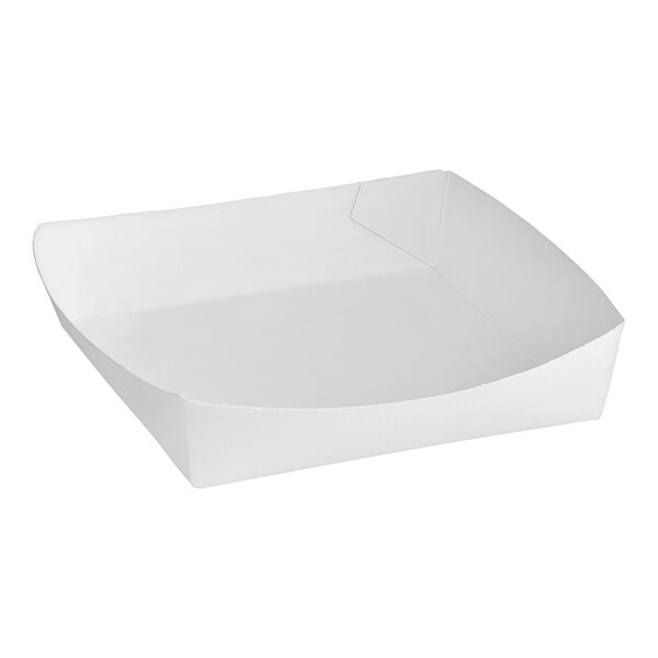 4" x 4" x 1" White Paper Snack Tray - 1000/Case