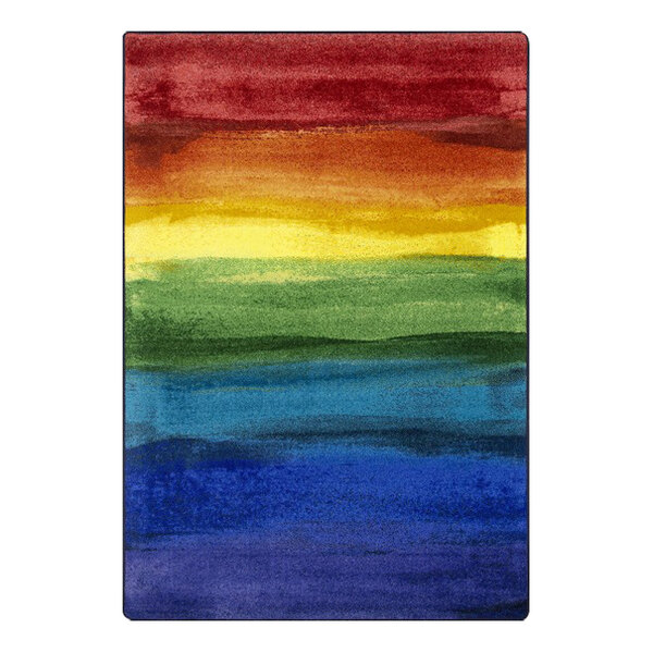 Joy Carpets Kid Essentials Rainbow Magic 5' 4" x 7' 8" Rainbow ...