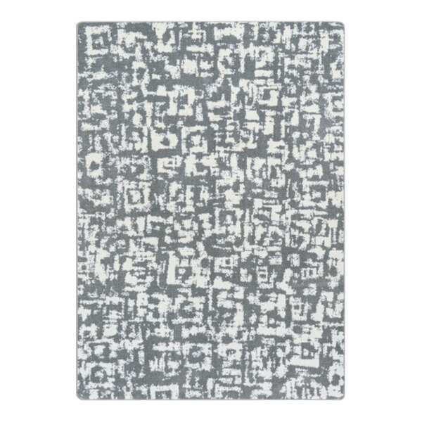 Joy Carpets WorkSpace Block Print 7' 8" x 10' 9" Cloudy Rectangle Area Rug