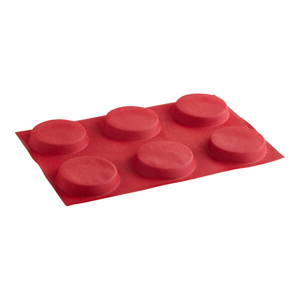Pavoni Formasil 6 Compartment Round Micro-Perforated Silicone Bread and ...
