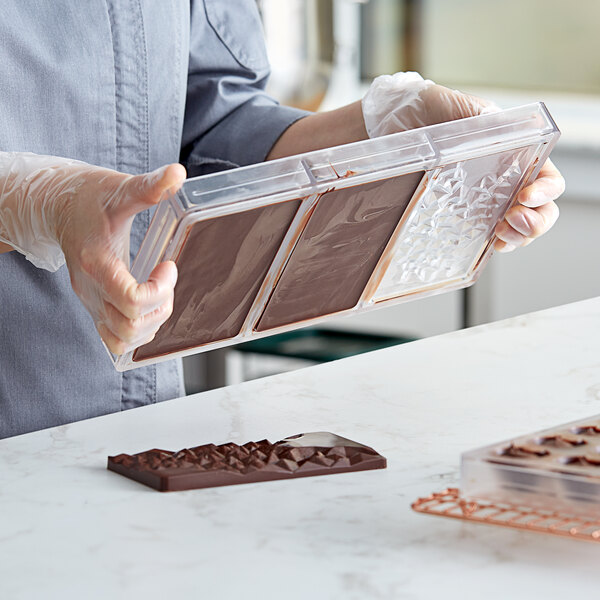 Pavoni 3 Compartment Polycarbonate Fragment Chocolate Bar Mold PC5004FR ...