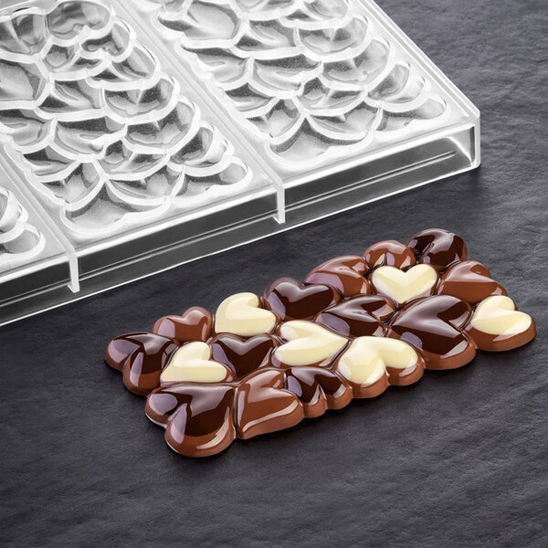 Pavoni 3 Compartment Polycarbonate Eros Chocolate Bar Mold PC5028FR - 6 ...