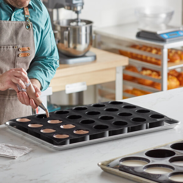 Pavoni Pavoflex 24 Compartment Cilindro Silicone Baking Mold PX057 - 2 1/2" x 1 1/2" Cavities