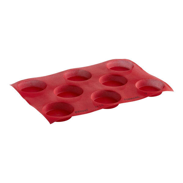 Pavoni Formasil 8 Compartment Round Micro-Perforated Silicone Bread and ...