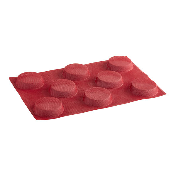 Pavoni Formasil 8 Compartment Round Micro-Perforated Silicone Bread and ...