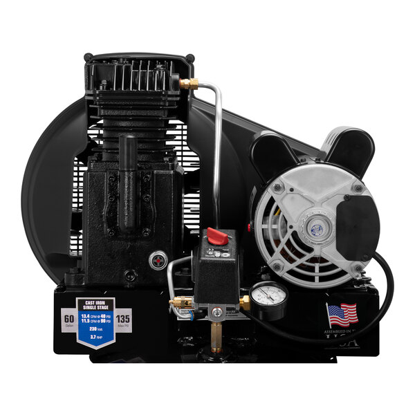 Industrial Air 60 Gallon Stationary Vertical Cast Iron Single-Stage Air ...