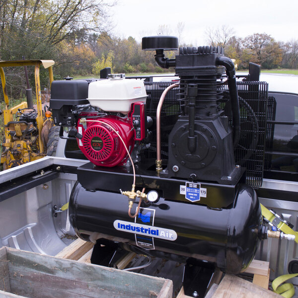 Industrial Air 30 Gallon Horizontal Steel Two-Stage Truck-Mount Air ...