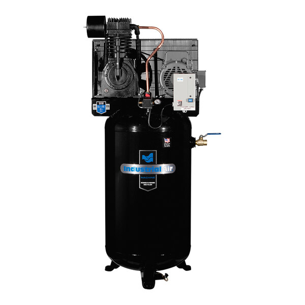 Industrial Air 80 Gallon Stationary Vertical Steel Two-Stage Air ...