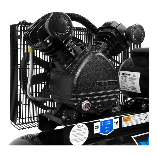 Industrial Air 20 Gallon Portable Horizontal Cast Iron Single-Stage Air ...