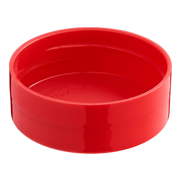 48/485 Red Unlined Polypropylene Spice Cap - 100/Pack
