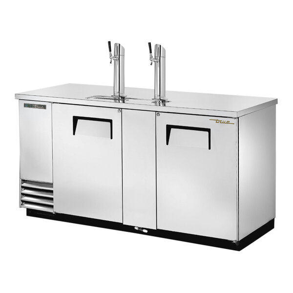 True TDD-3-S-HC 2 Single Tap Kegerator Beer Dispenser - Stainless Steel ...